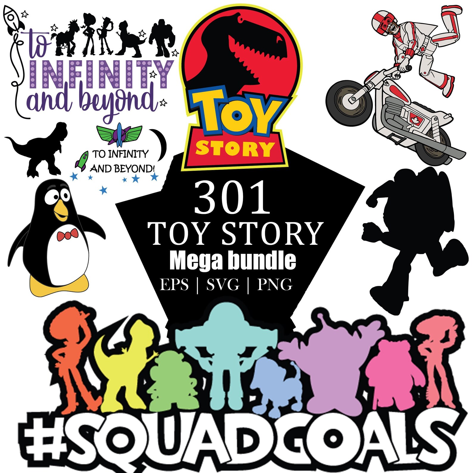 Toy Story Svg Layered Toy Story Png Clipart Bundle Sheriff Woody Buzz ...