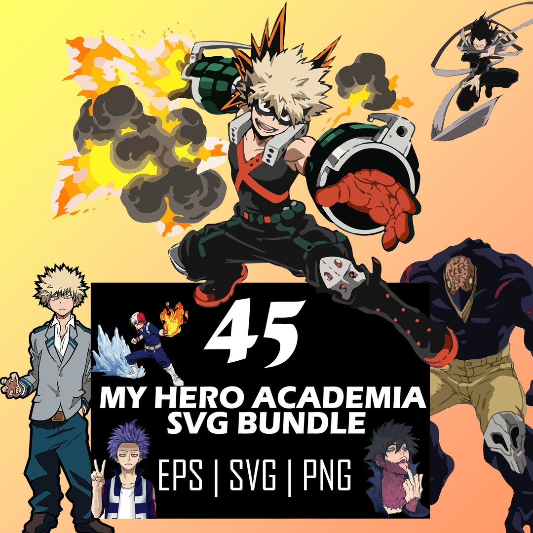 Anime Hero Academia Svg Bundle Files Anime Digital Download Anime ...