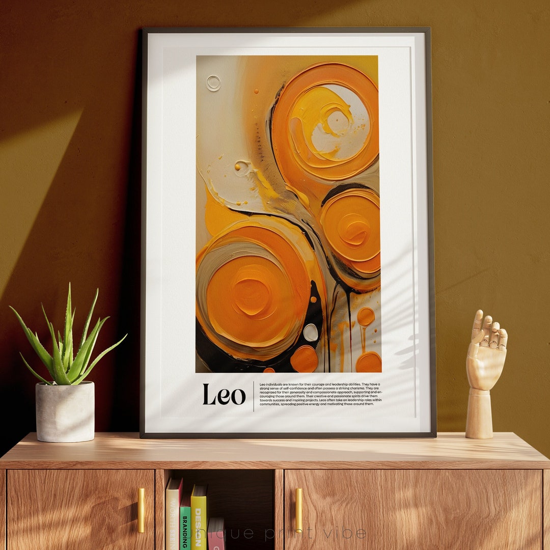 Printable Leo Zodiac Colors Wall Art, High Quality Oil Painting, Leo ...