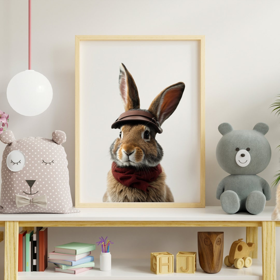 Adorable Bunny Photo Print: Instant Digital Download for Nursery Decor ...