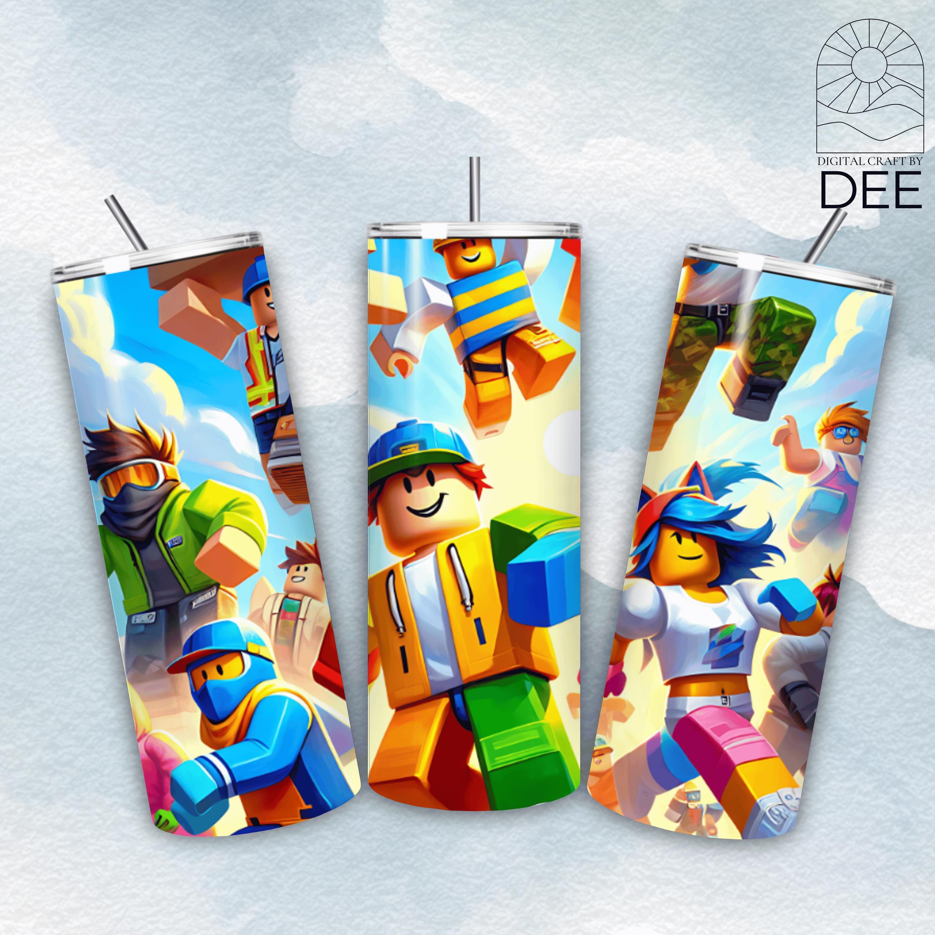 Roblo Game Character 20 Oz Skinny Tumbler Sublimation Design Digital ...