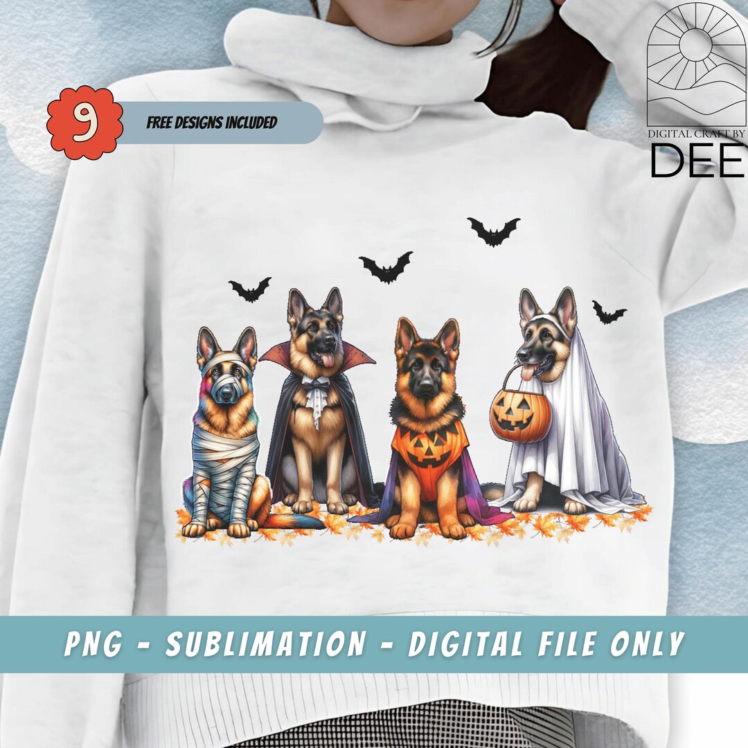 Halloween Dog PNG, German Shepherd Ghost Dogs Png, Halloween Png ...