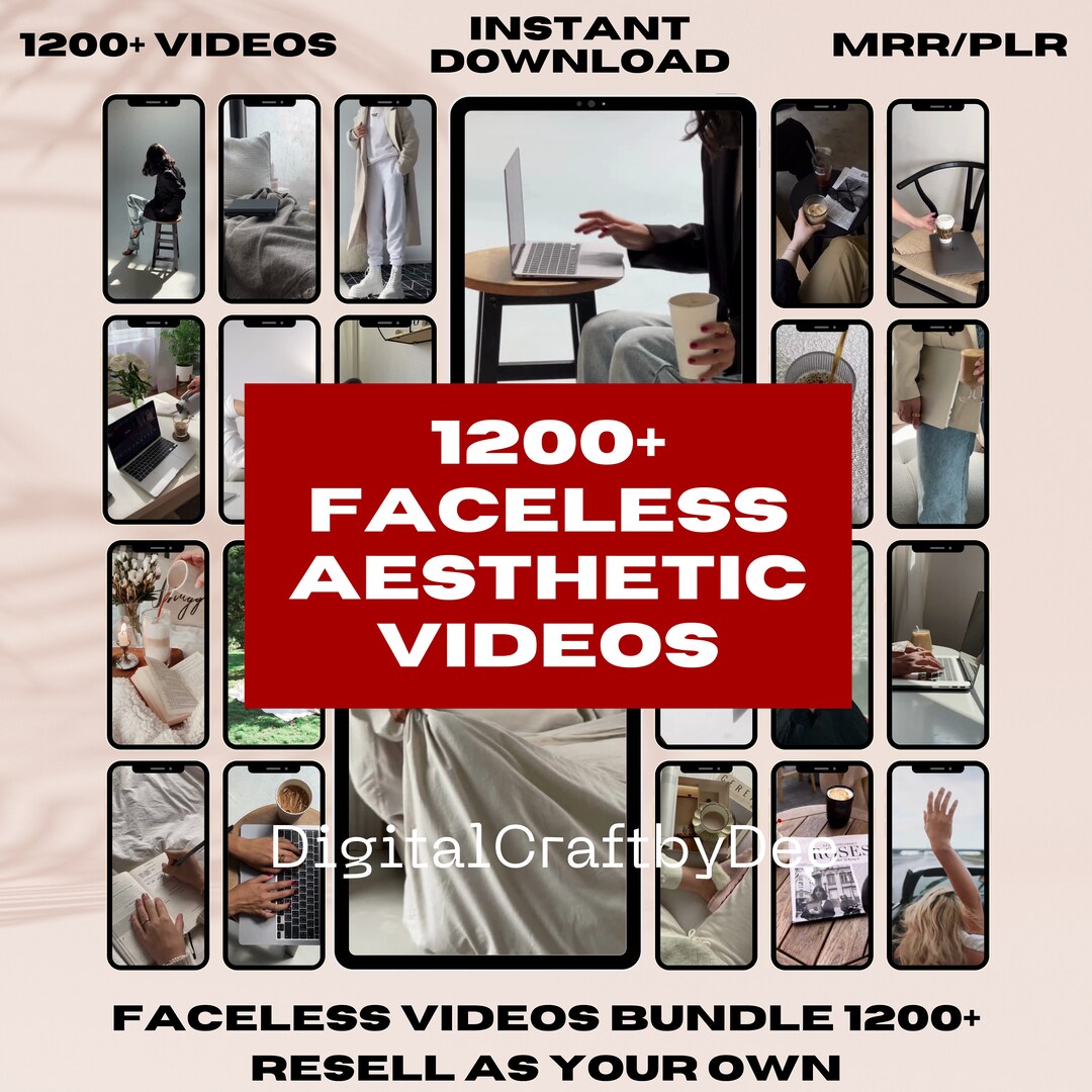 1200 Faceless Aesthetic Faceless Reels Videos for Instagram, Canva ...
