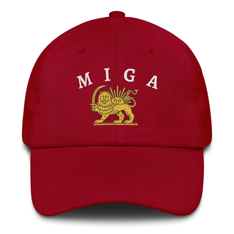 Lion & Sun Emblem Cap: Persian Heritage - MIGA Hat - Etsy Australia