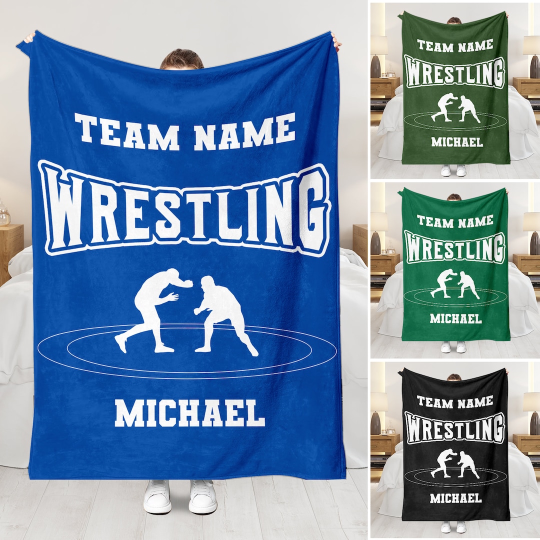 Personalized Wrestling Blanket With Custom Team Name - Soft, Cozy ...