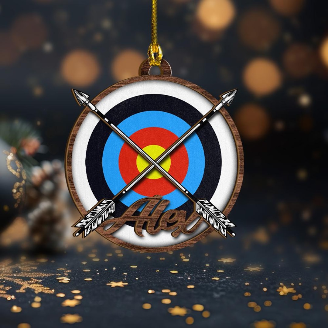 Personalized Archery 2 Layer Laser Cut Wood Christmas Ornament, Custom ...