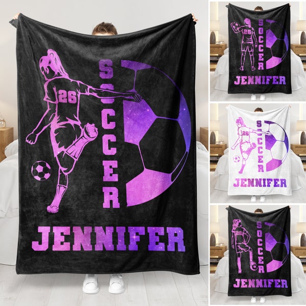 Soft Personalized Soccer Blanket - Etsy
