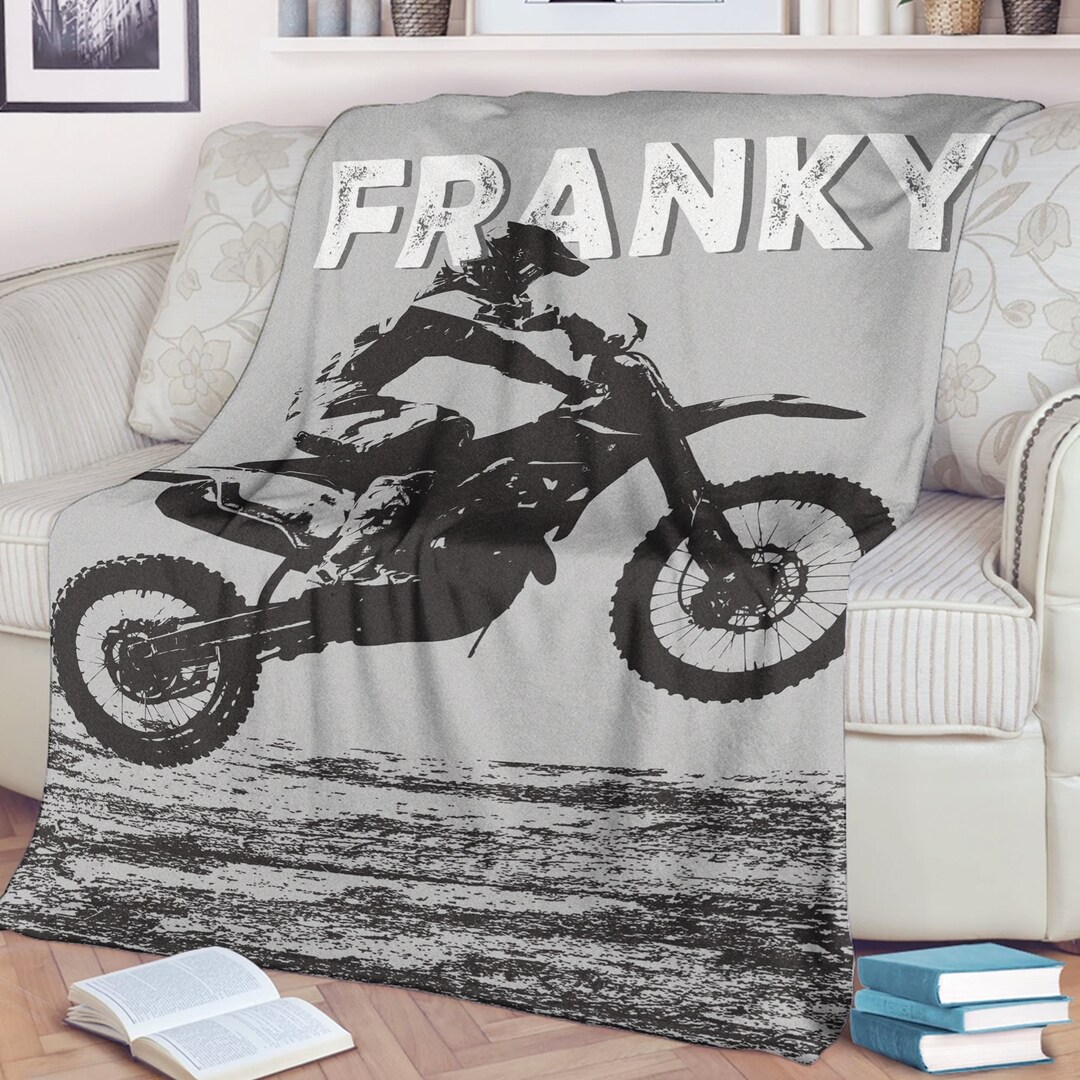 Personalized Motocross Blankets - Custom Name Dirt Bike Blankets and ...