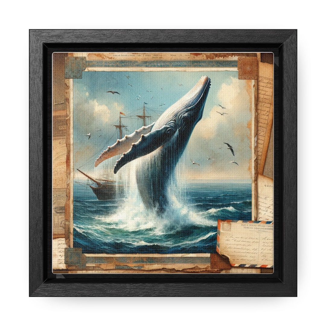 Gallery Canvas Wraps, Square Frame, Whales - Etsy