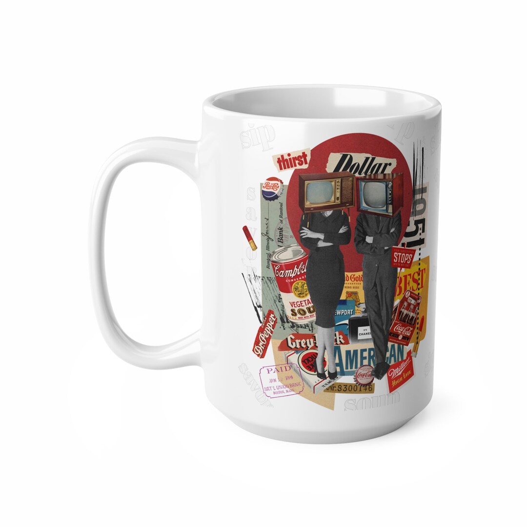 Soup Collage Mug, Slurp Collage, Gift for Artists, Soup Mug - Etsy