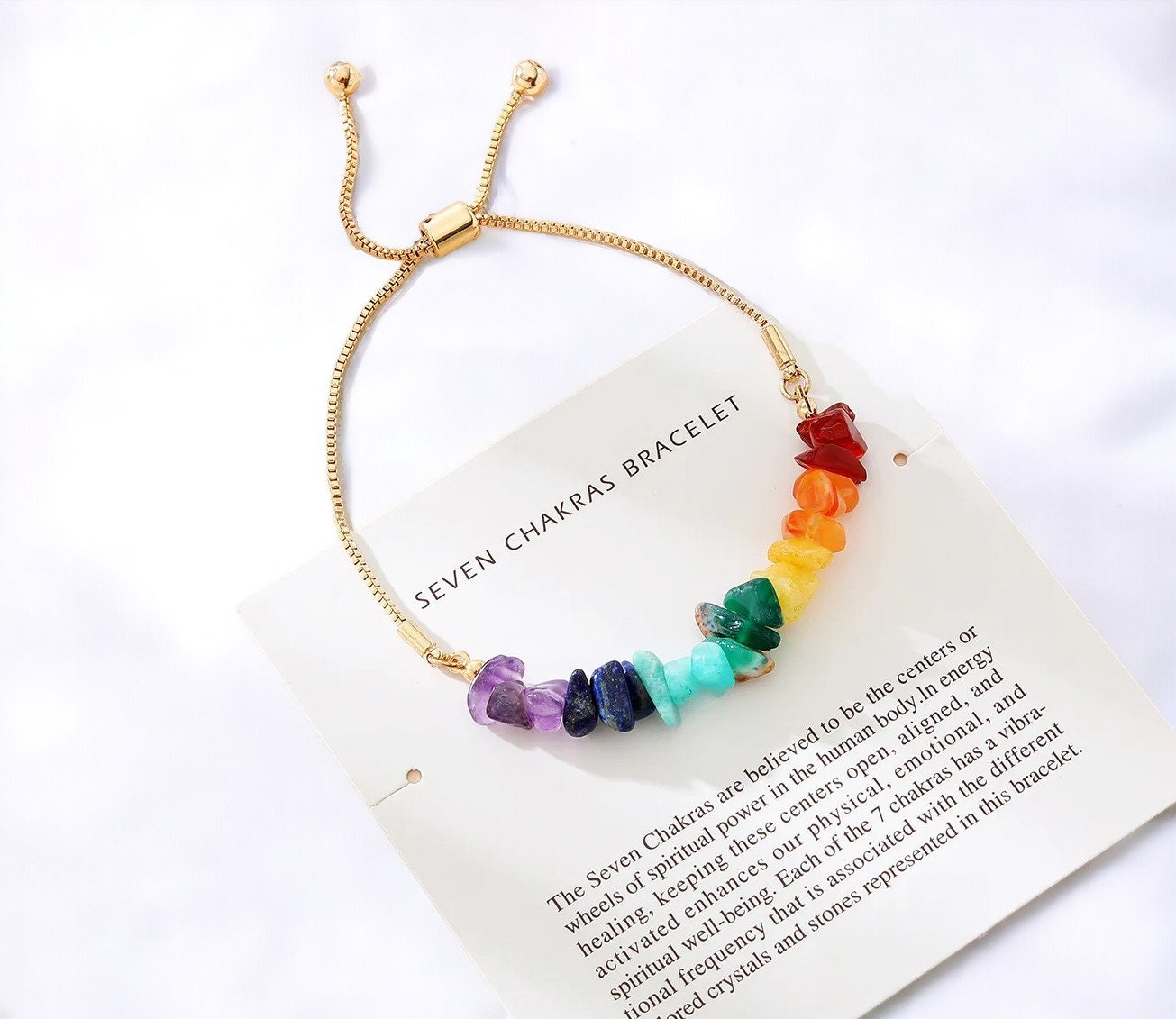 Seven Chakras Bracelet Handmade Chakra Bead Bracelet Energy and Good ...