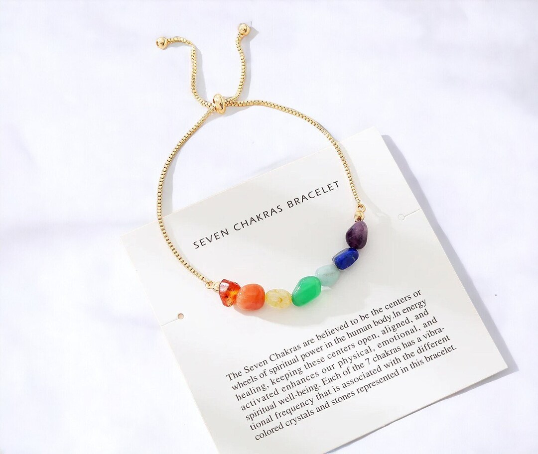 Seven Chakras Bracelet Handmade Chakra Bead Bracelet Energy and Good ...