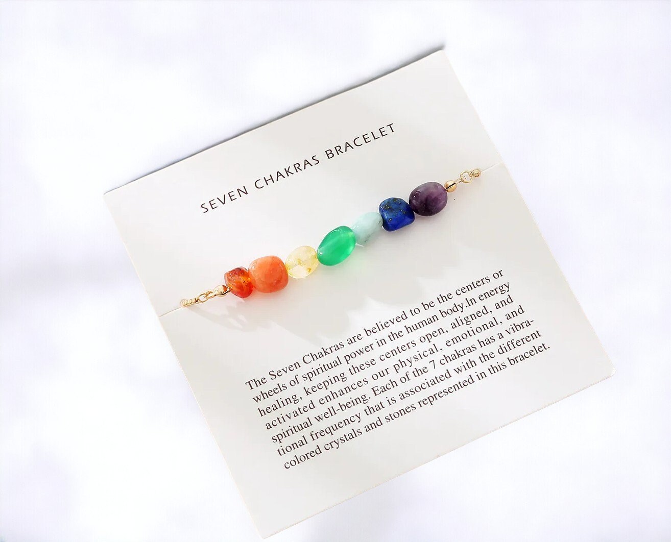 Seven Chakras Bracelet Handmade Chakra Bead Bracelet Energy and Good ...
