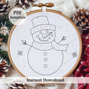 Cute Winter Crafts, Snowman Embroidery Pattern, Christmas Embroidery ...