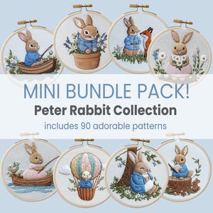 MINI BUNDLE PACK Peter Rabbit Embroidery Patterns, Current and Future ...