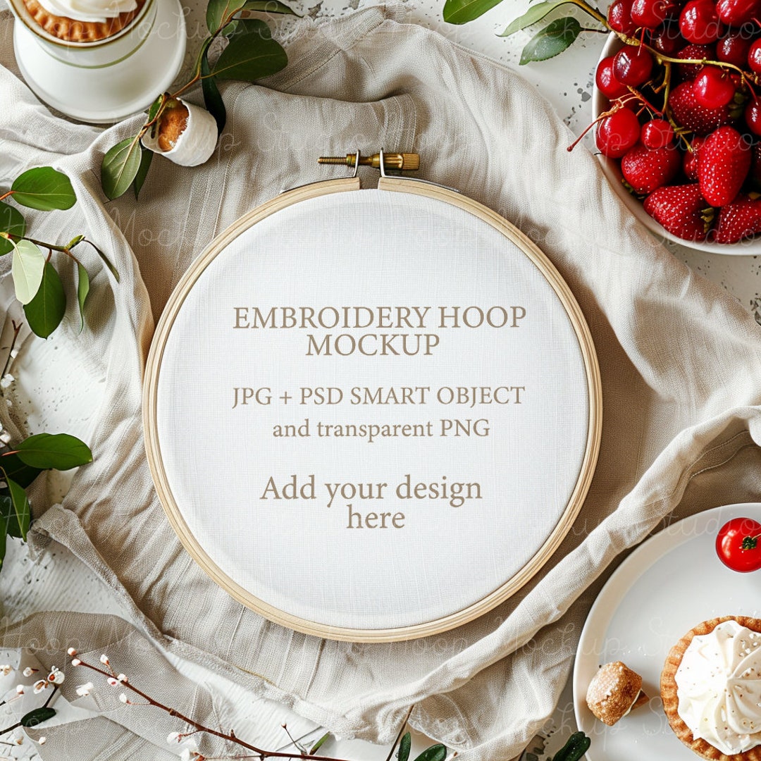 Cross Stitch Mockup, Embroidery Hoop Mockup, Rustic White Wood, Sewing ...