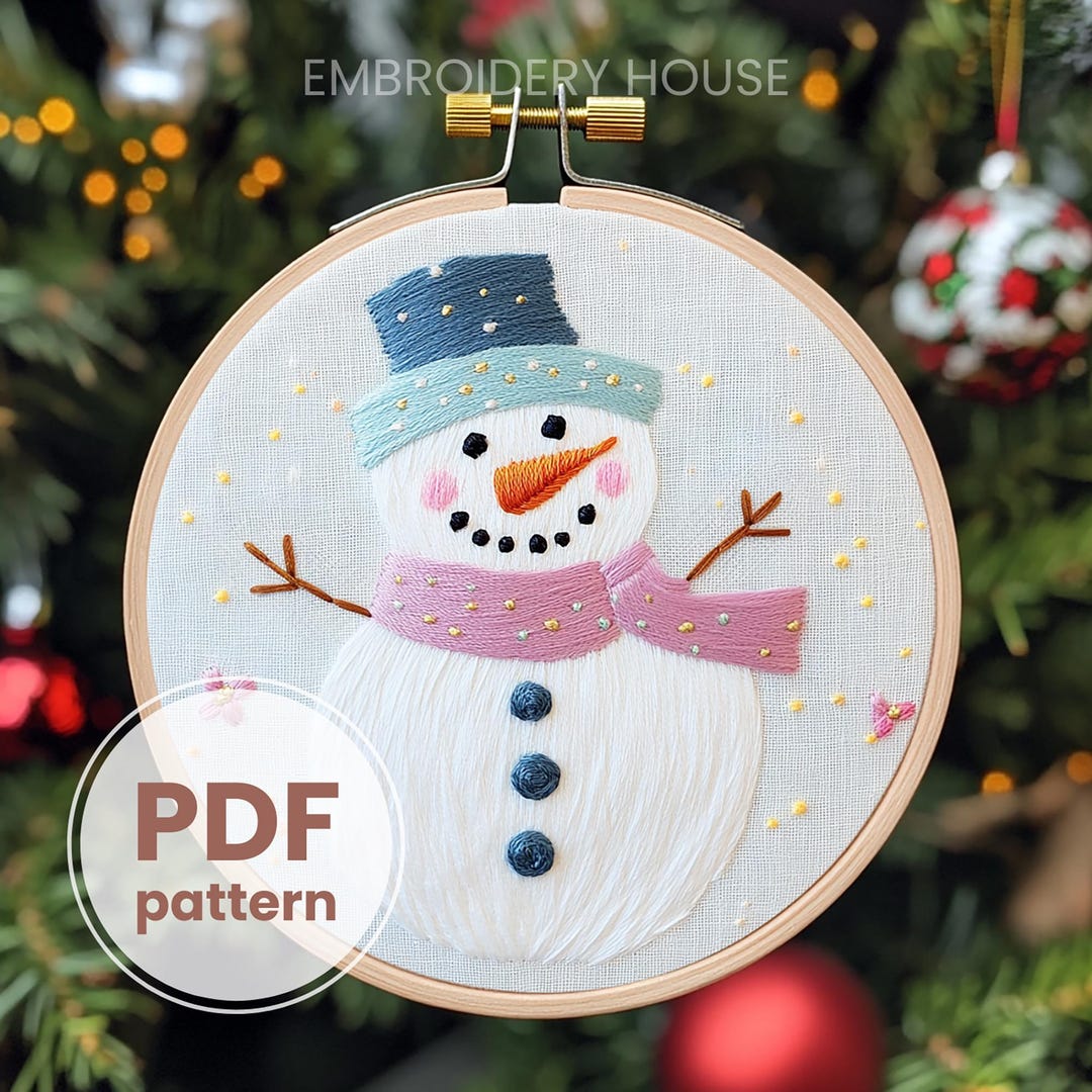 Cute Winter Crafts, Snowman Embroidery Pattern, Christmas Embroidery ...