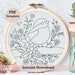 Bird Hand Embroidery Pattern, Bird Embroidery, Floral Bird, Cute Hand ...
