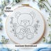 Teddy Bear Hand Embroidery Pattern: DIY Nursery Decor (PDF Pattern) - Etsy