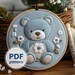 Teddy Bear Hand Embroidery Pattern: DIY Nursery Decor (PDF Pattern) - Etsy