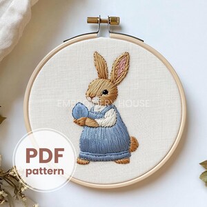 Peter Rabbit Hand Embroidery, PDF Pattern, Beatrix Potter ,woodland ...