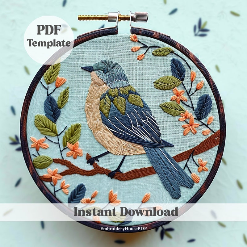 Robin Embroidery - Etsy