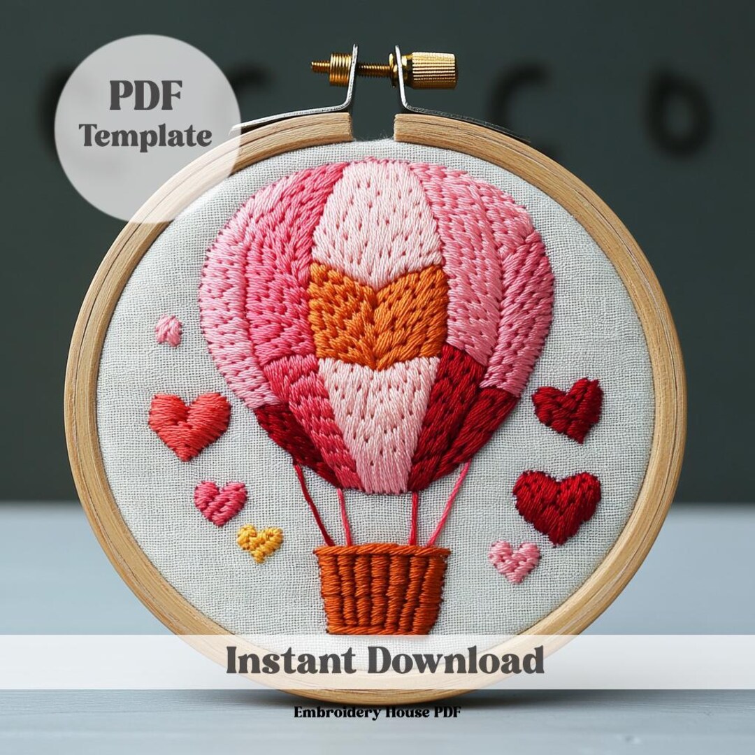 Easy Embroidery Pattern for Beginners, Modern Embroidery Pattern, Heart ...