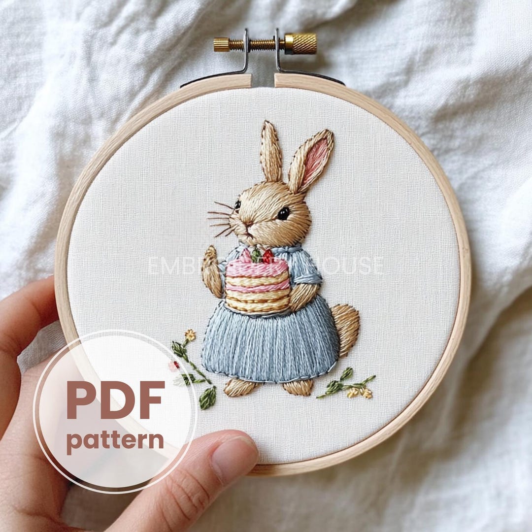 Peter Rabbit Storybook, DIY Embroidery, PDF Pattern, Hand Stitch ...