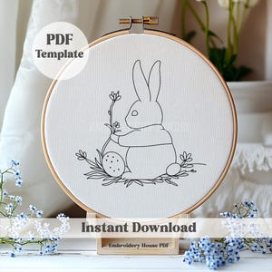 Peter Rabbit Hand Embroidery Pattern PDF, Beatrix Potter Inspired ...