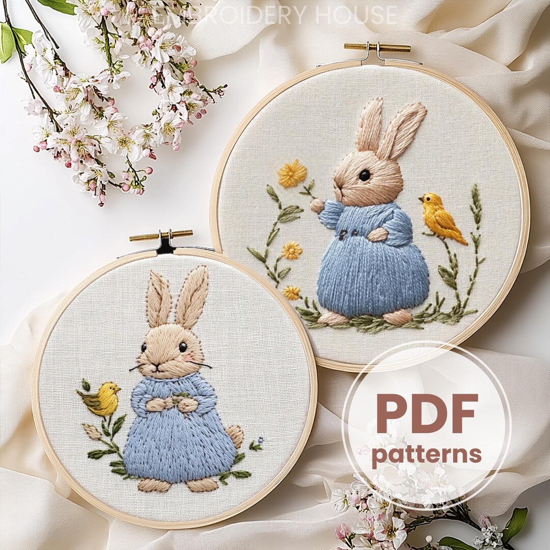Peter Rabbit Design, Nursery Embroidery, Cottagecore Pattern, Nursery ...
