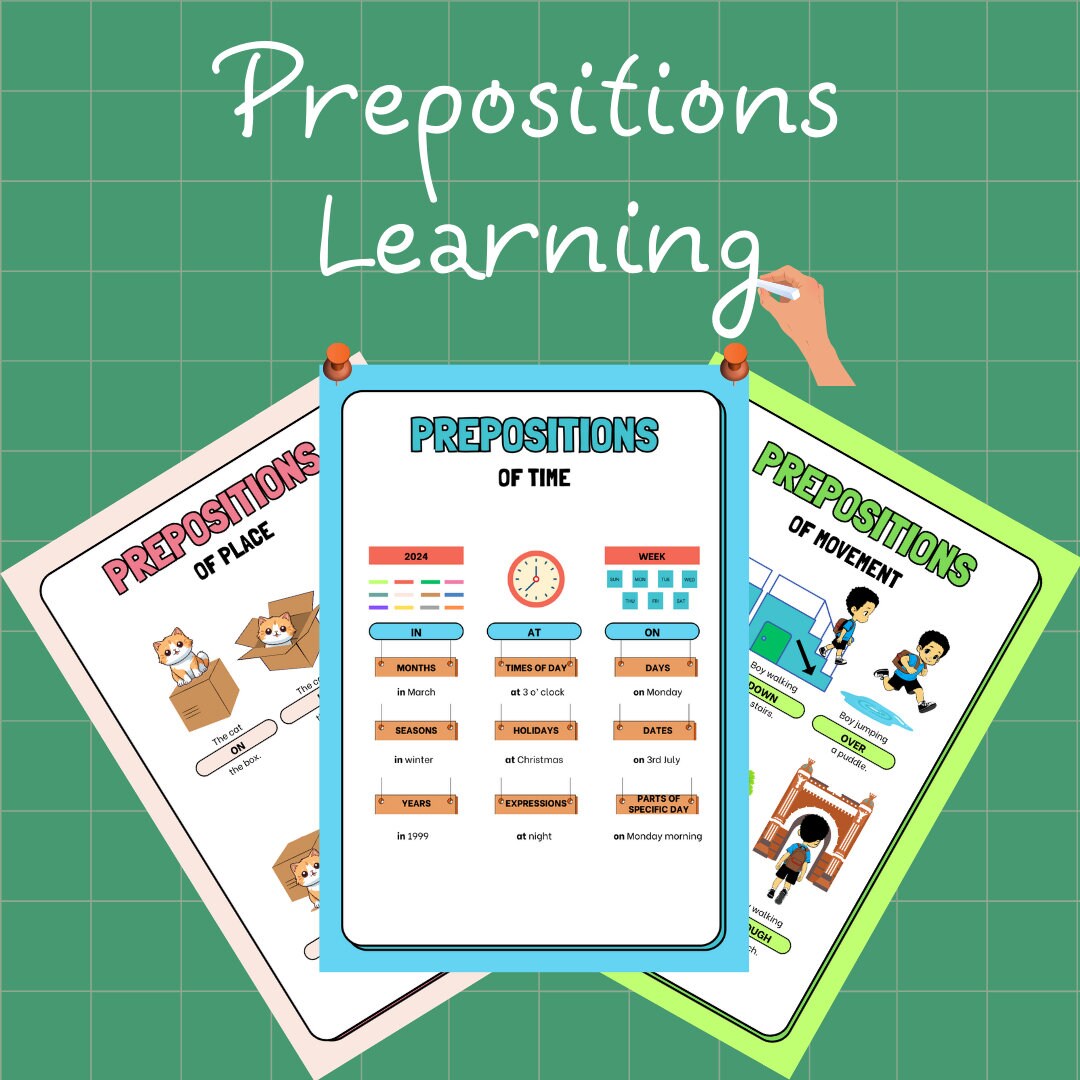 Prepositions Mastery Set Prepositions Learning for Kids Preposition ...