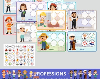 Community Helpers Matching Game - Preschool Professions Activity ...