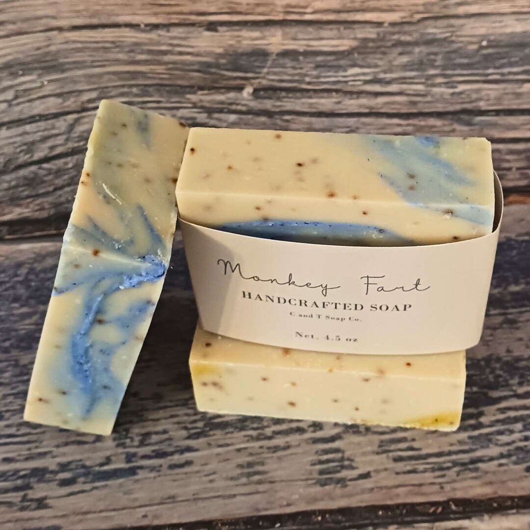 Monkey Fart Bar Hand Soap, Whimsical Scented Handmade Soap, Fun Bath ...
