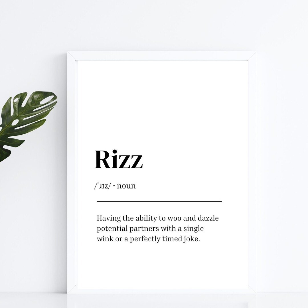 Rizz Definition Print Valentines Day Gift Friend Gift Home Decoration ...