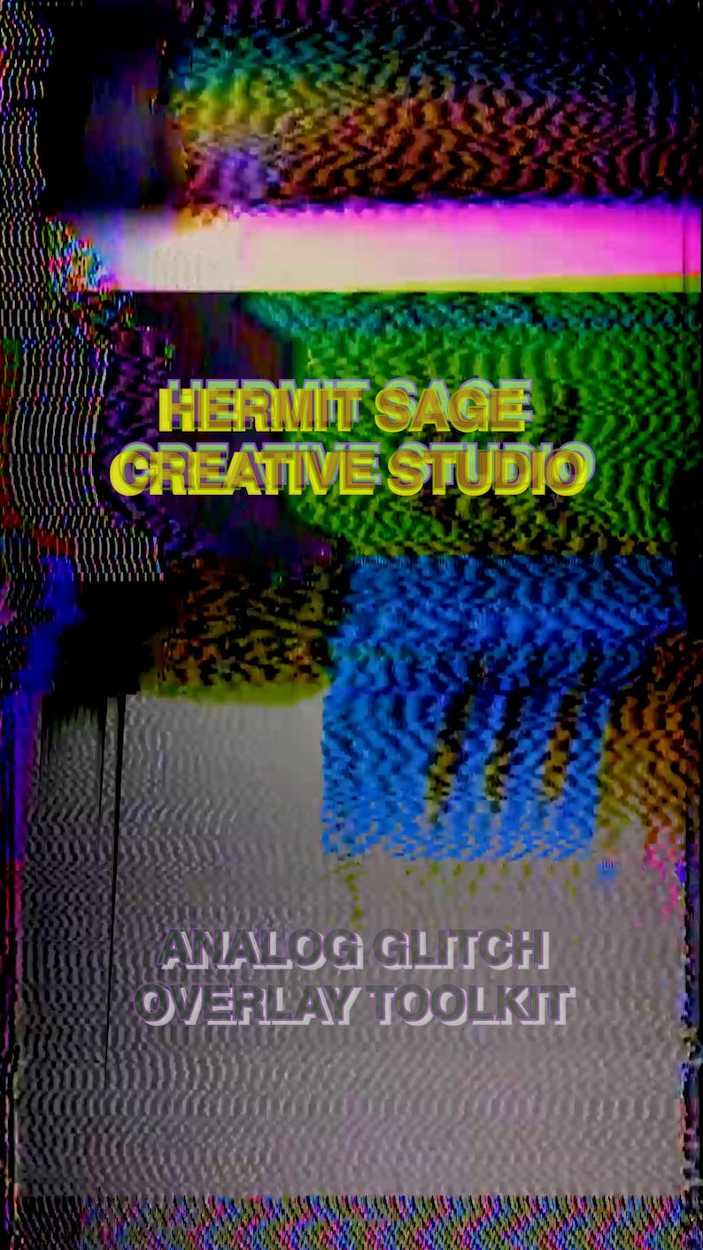 Glitch Texture Overlay 5-pack, Vertical Analog Video Toolkit - Etsy