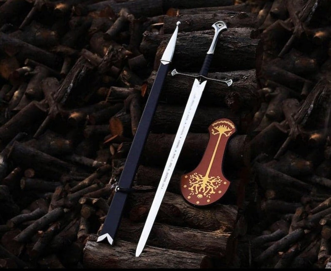 ANDURIL Sword of Aragorn Strider Flame of the West With Free Wall Mount ...