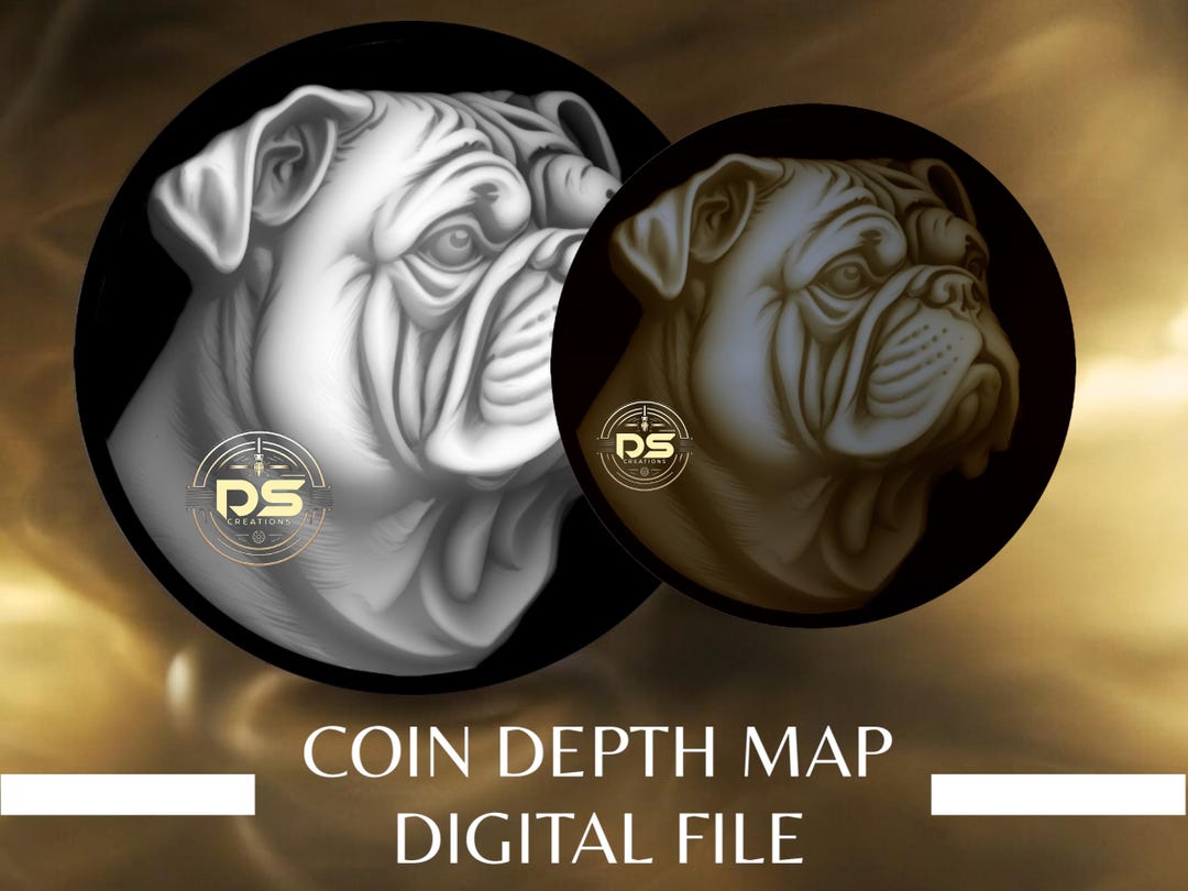 Coin Depth Map | Optimised Resolution PNG File | for Lightburn 3D Slice ...