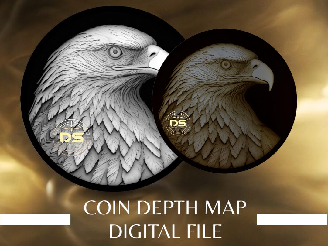 Coin Depth Map | Optimised Resolution PNG File | for Lightburn 3D Slice ...