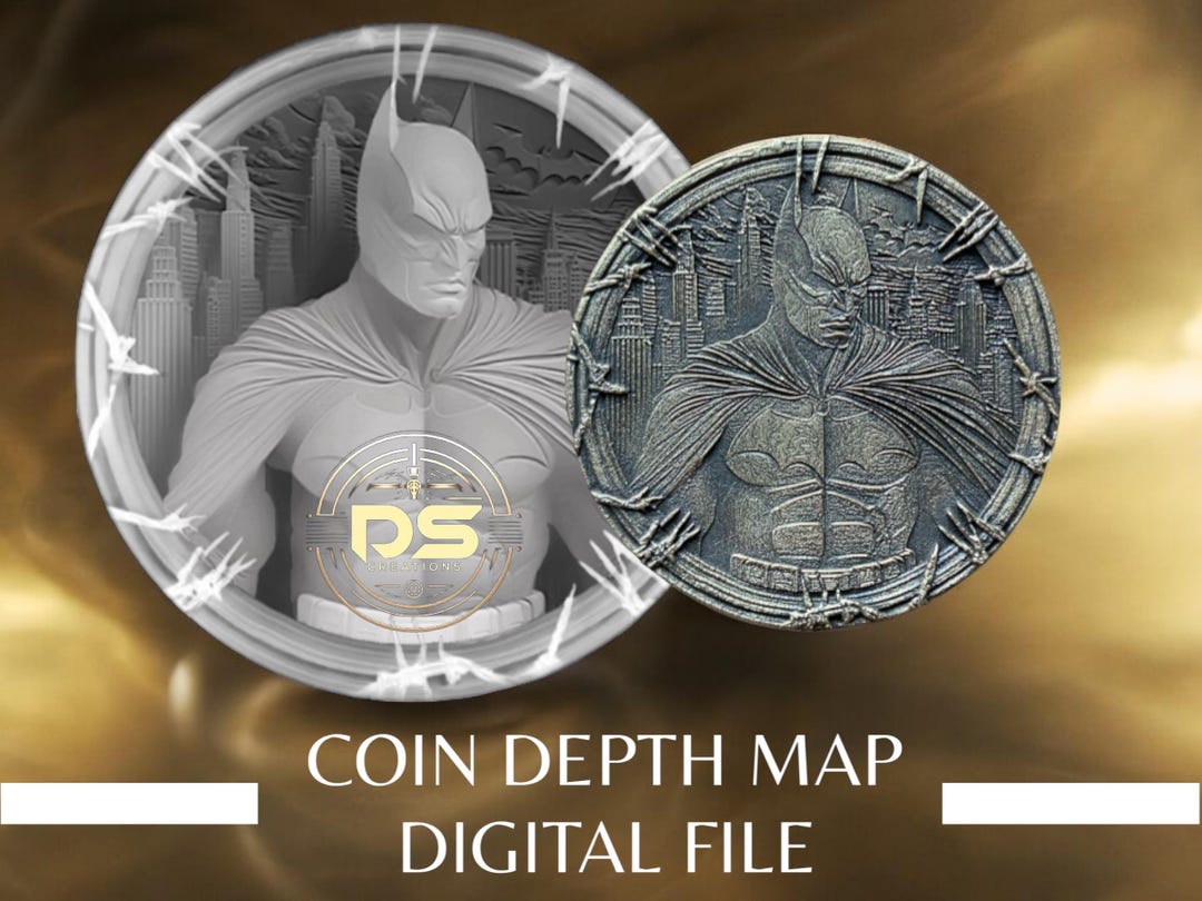 Batman Depth Map File for Coin, Wood or Slate Engraving - Etsy