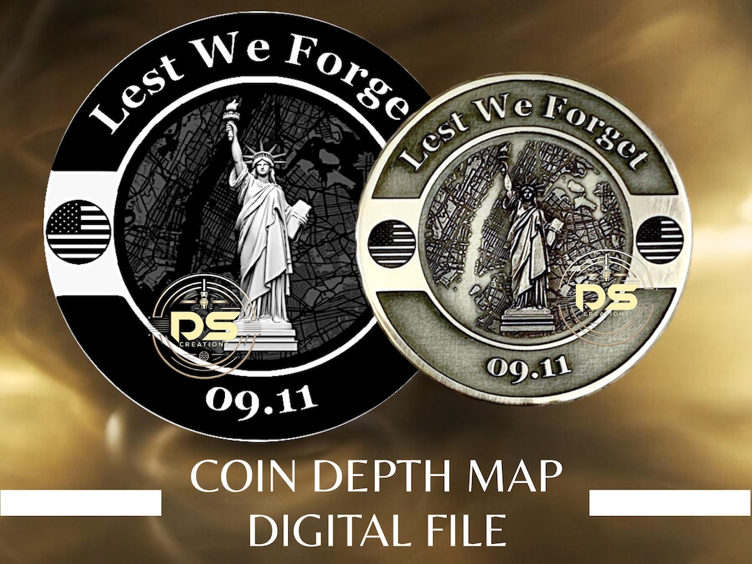 Coin Depth Map | Optimised Resolution Lightburn File | for Lightburn 3D ...
