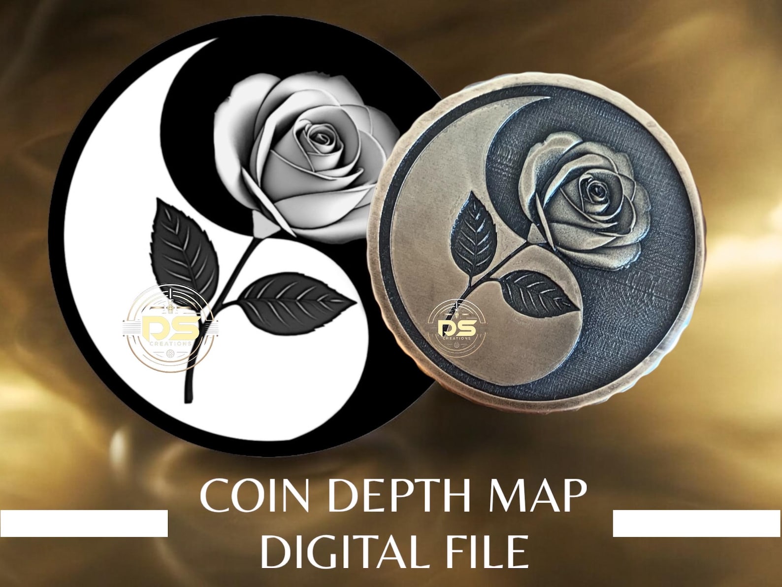 Coin Depth Map | Optimised Resolution PNG File | for Lightburn 3D Slice ...