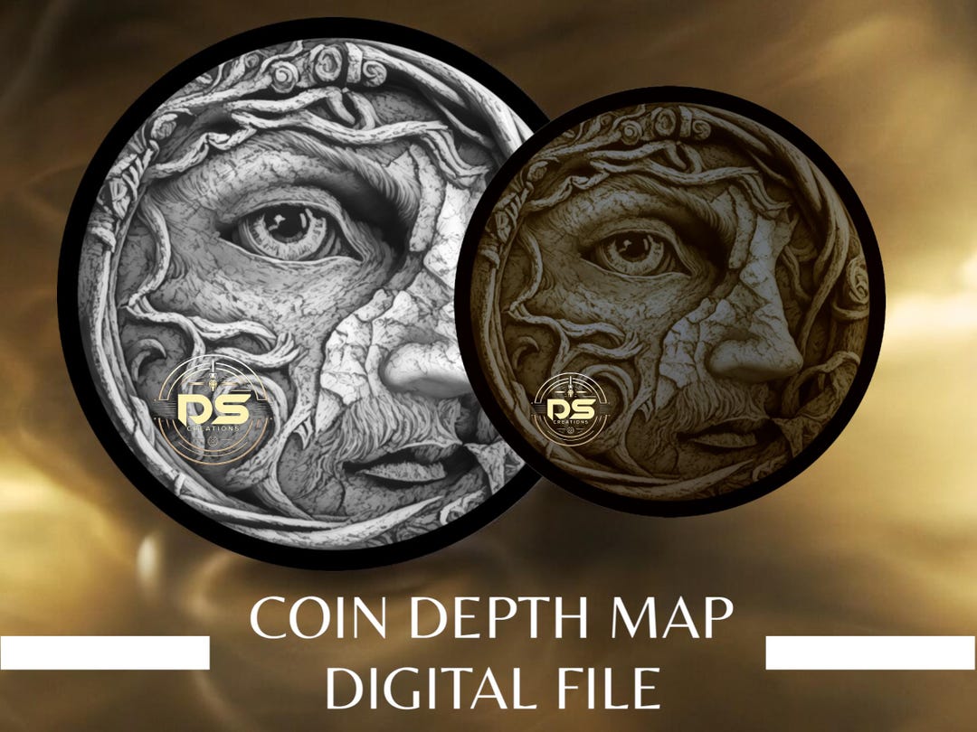 Eternal Abyss | '3D' Deep Engrave Grayscale Coin Depth Map | PNG ...