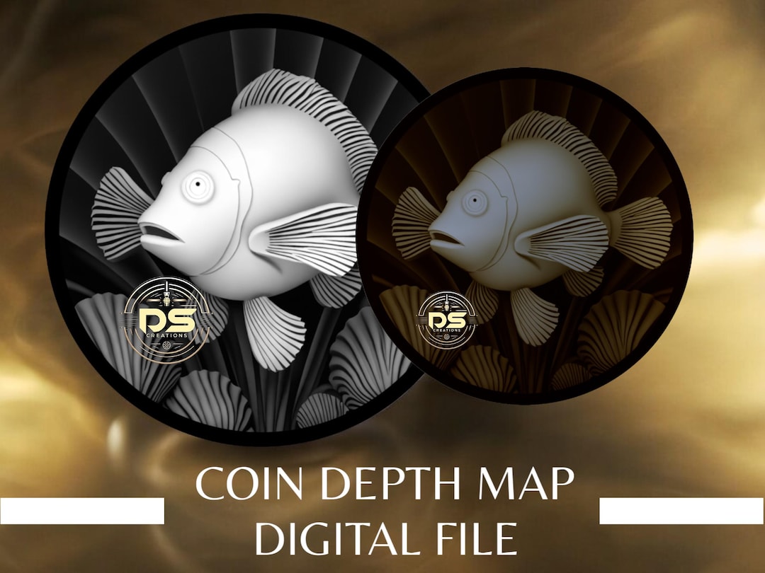 Coin Depth Map | Optimised Resolution PNG File | for Lightburn 3D Slice ...