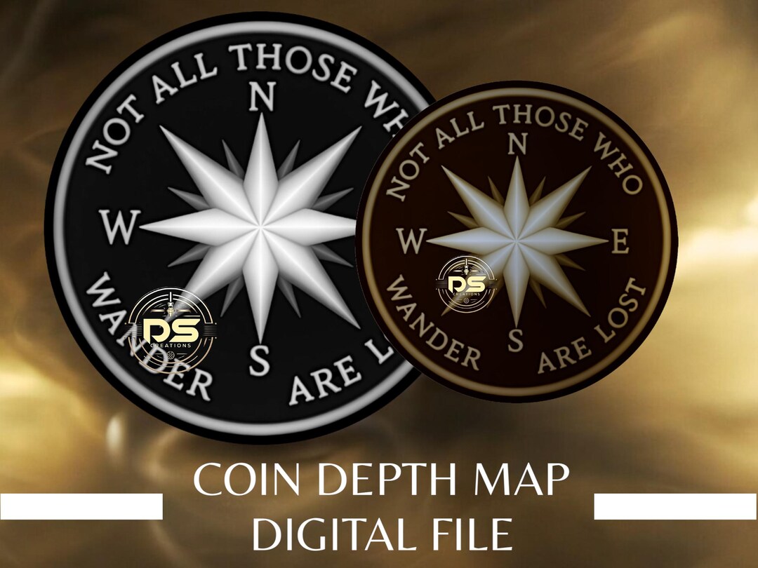 Coin Depth Map | Optimised Resolution PNG File | for Lightburn 3D Slice ...
