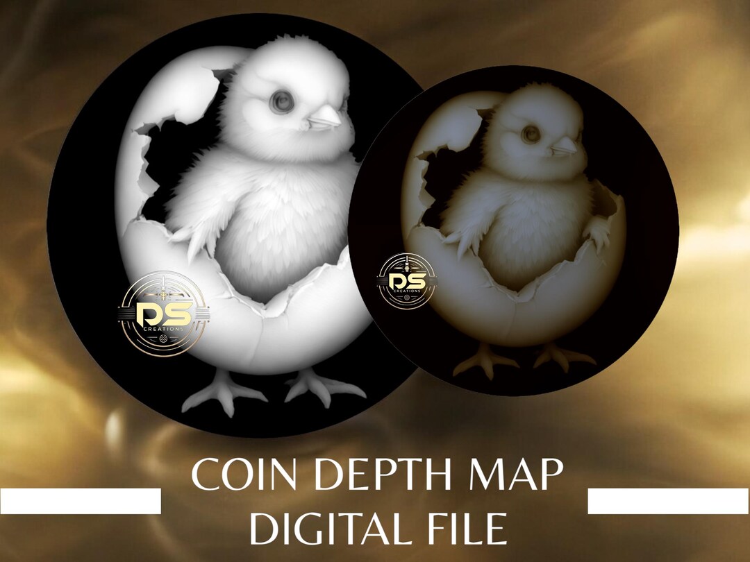 Coin Depth Map | Optimised Resolution PNG File | for Lightburn 3D Slice ...