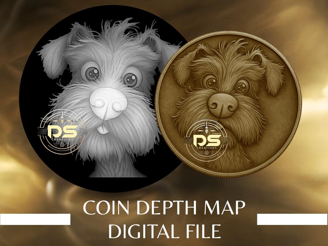 Coin Depth Map | Optimised Resolution PNG File | for Lightburn 3D Slice ...