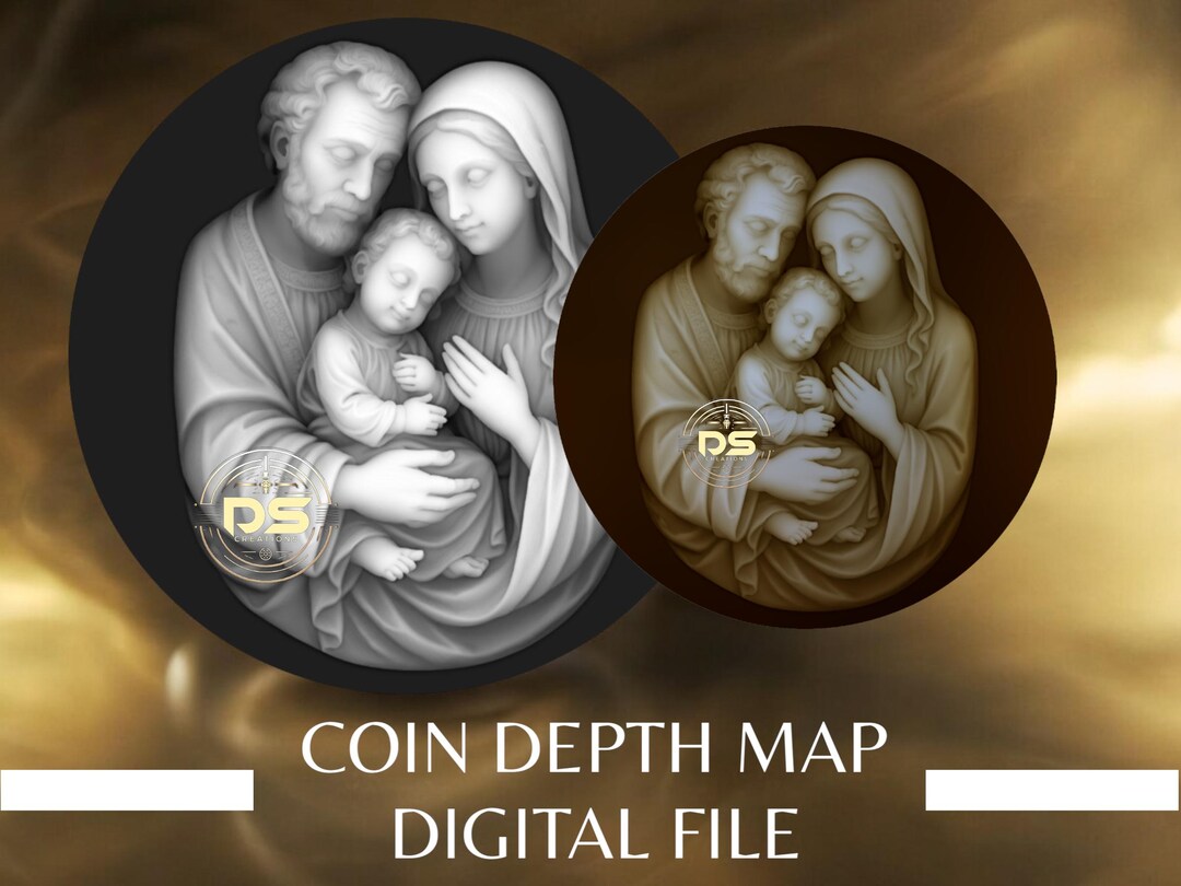 Holy Couple 3D Coin Depth Map: High-resolution PNG (digital Download ...