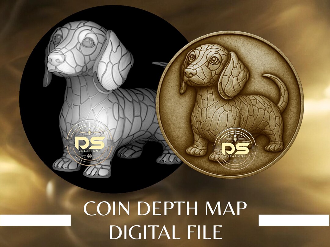 3D Coin Depth Map | Optimised Resolution PNG File | for Lightburn 3D ...