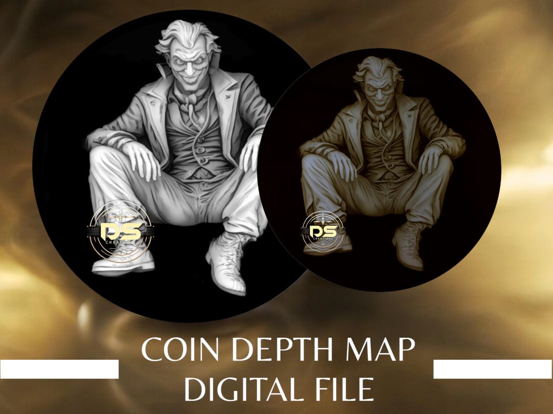 Coin Depth Map | Optimised Resolution PNG File | for Lightburn 3D Slice ...