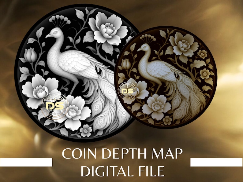 Coin Depth Map | Optimised Resolution PNG File | for Lightburn 3D Slice ...